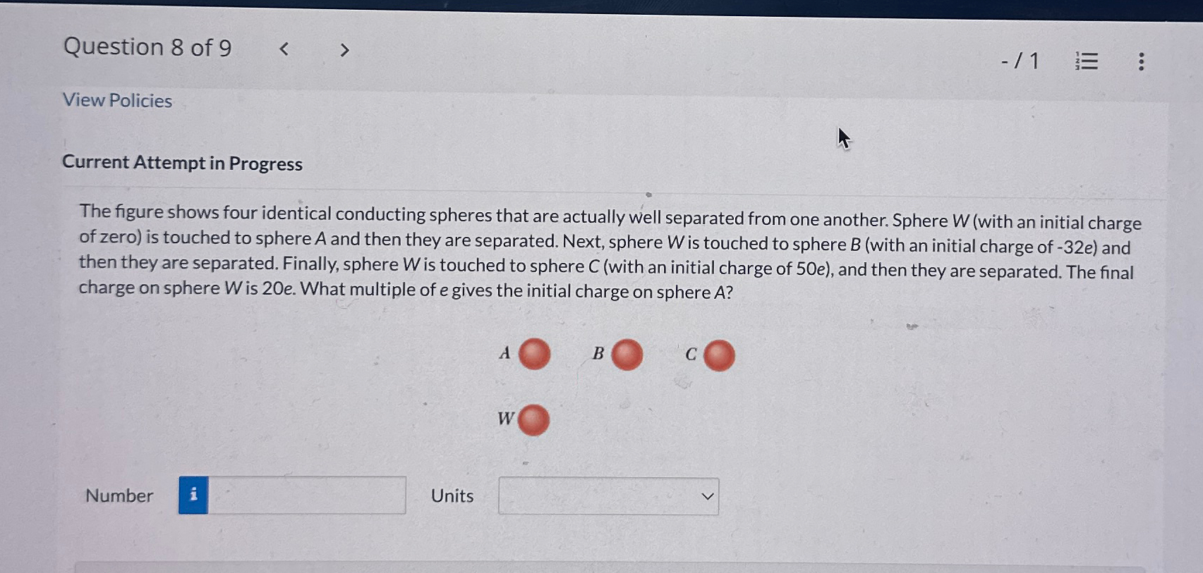 Solved Question 7 ﻿of 9-1View PoliciesCurrent Attempt in | Chegg.com