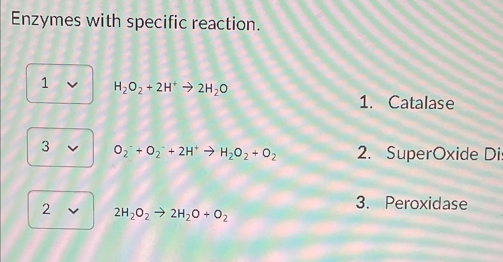 Solved Enzymes with specific | Chegg.com