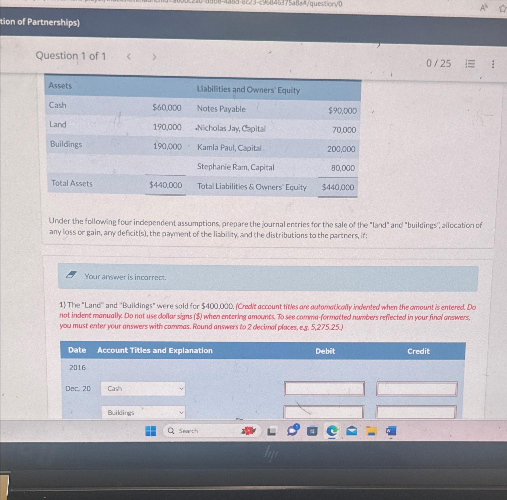 Solved Question 1 ﻿of 1025\table[[Assets,,Liabilities and | Chegg.com