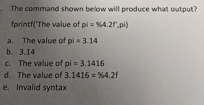 Solved The command shown below will produce what output? | Chegg.com