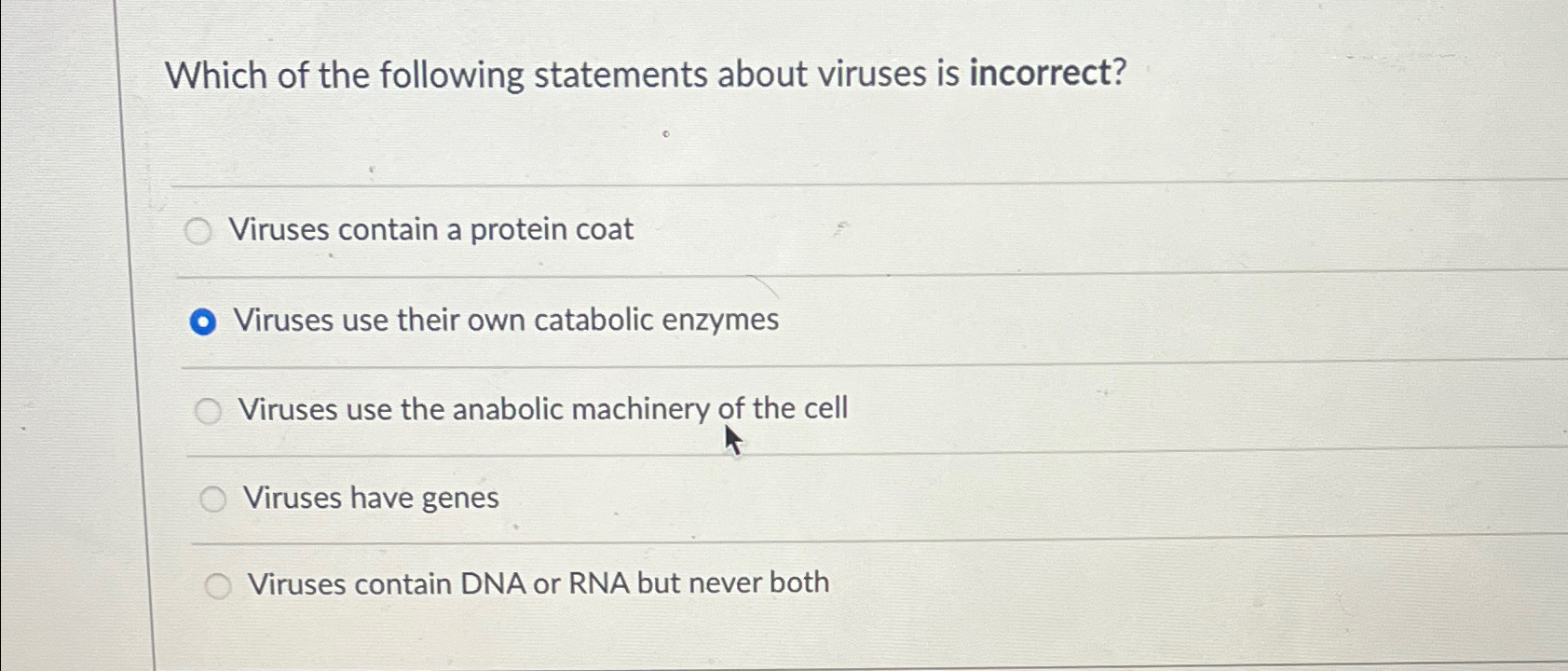 Solved Which of the following statements about viruses is | Chegg.com