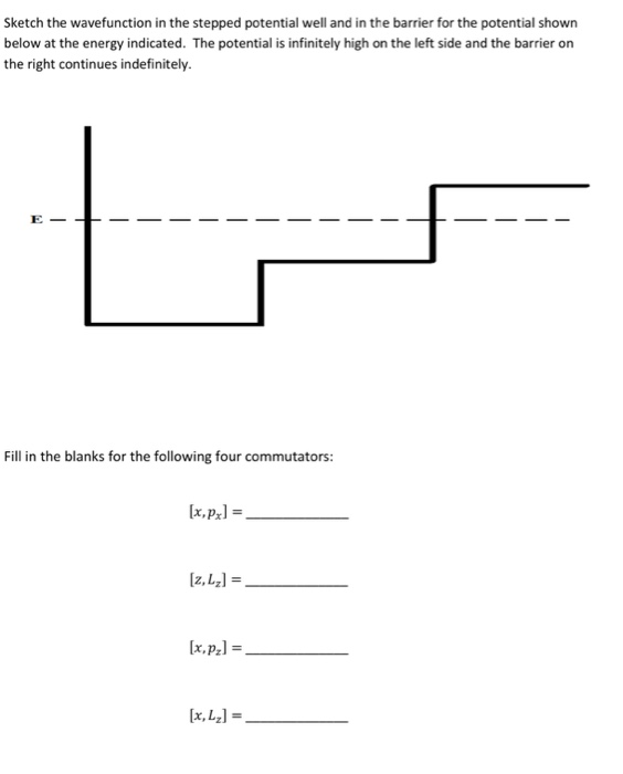 Solved Sketch the wavefunction in the stepped potential well | Chegg.com