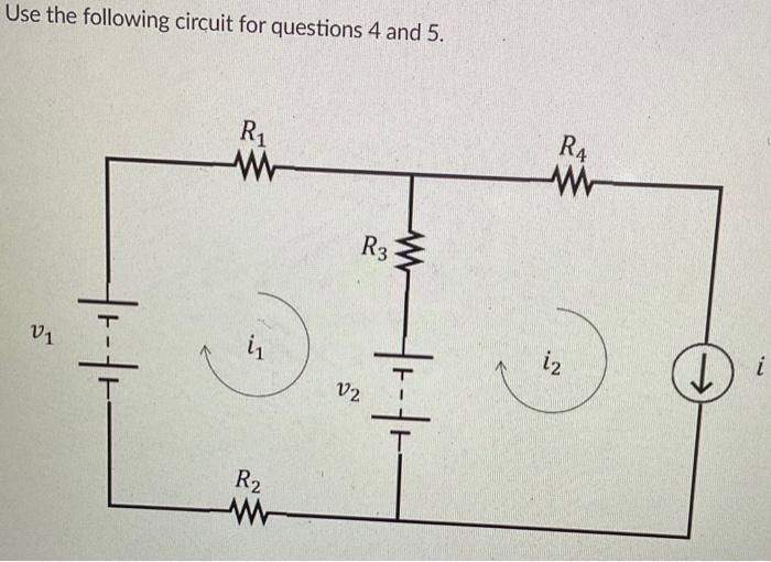 Solved Use the following circuit to solve questions 1,2 , | Chegg.com