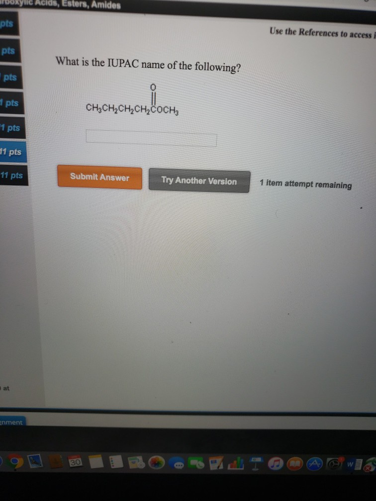 Solved boxylic Acids, Esters, Amides pts Use the References | Chegg.com