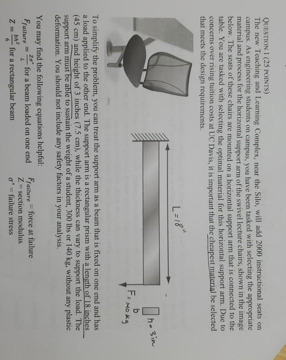 part C. derive the appropriate material index and | Chegg.com