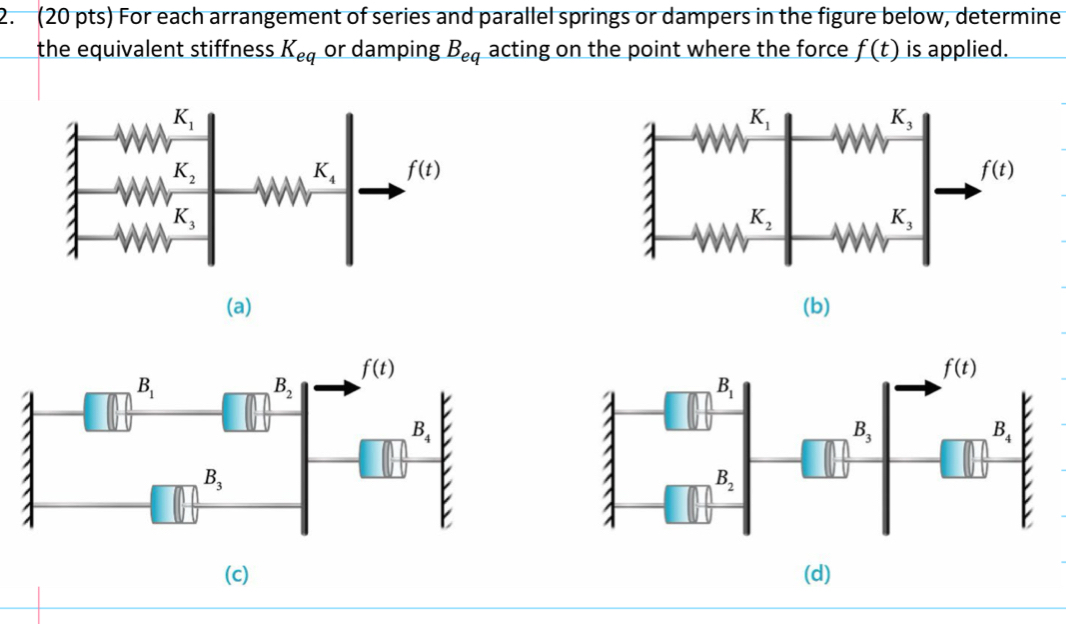 Solved (20 ﻿pts) ﻿For each arrangement of series and | Chegg.com