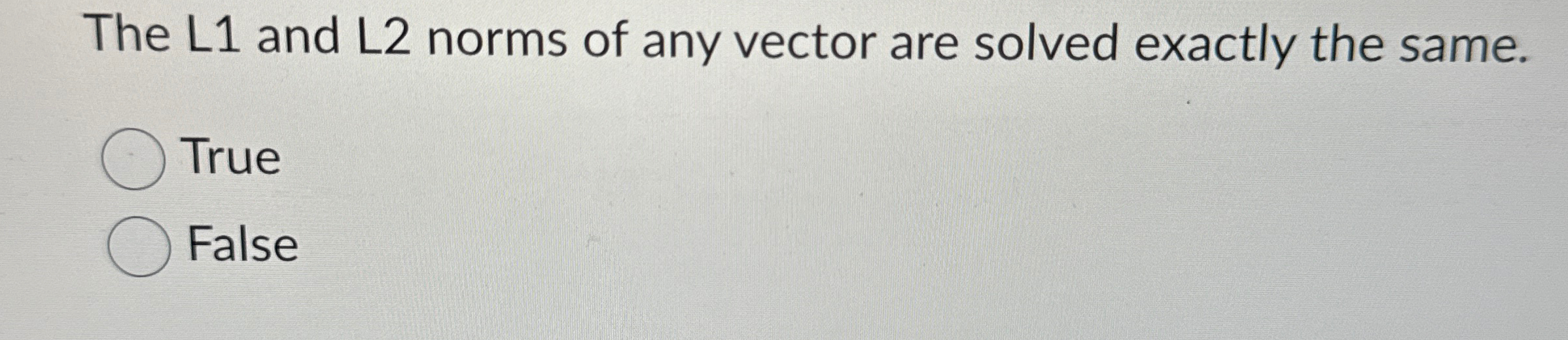 Solved The L1 ﻿and L2 ﻿norms Of Any Vector Are Solved