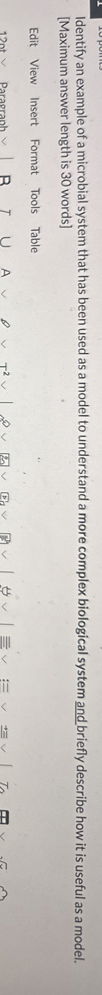 Solved Identify an example of a microbial system that has | Chegg.com