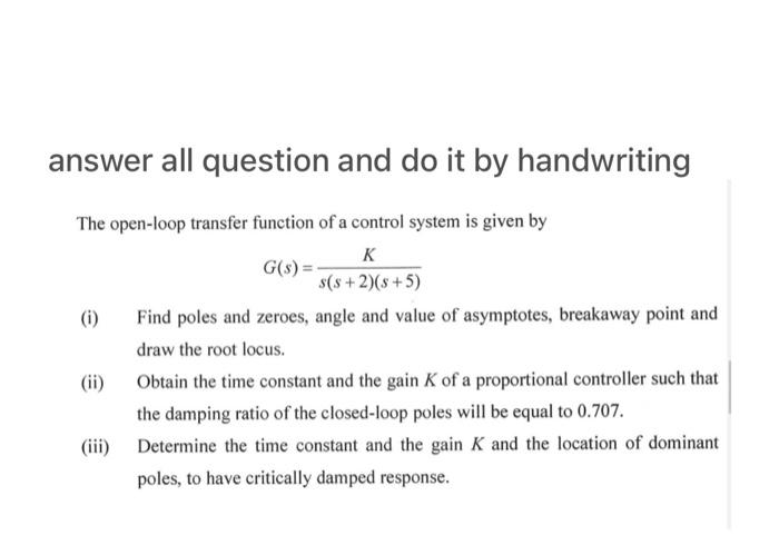 Solved answer all question and do it by handwriting The | Chegg.com