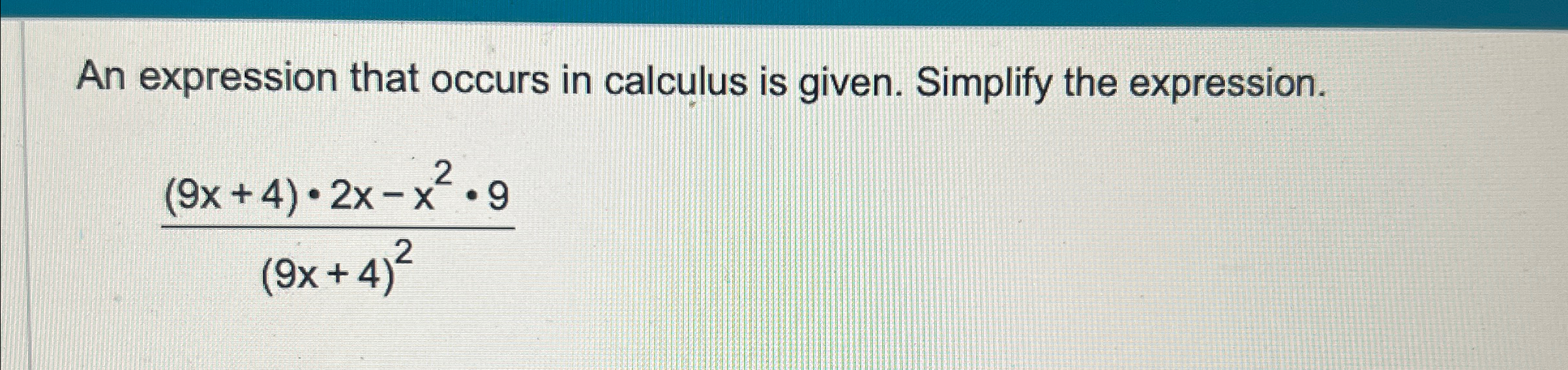 Solved An expression that occurs in calculus is given. | Chegg.com