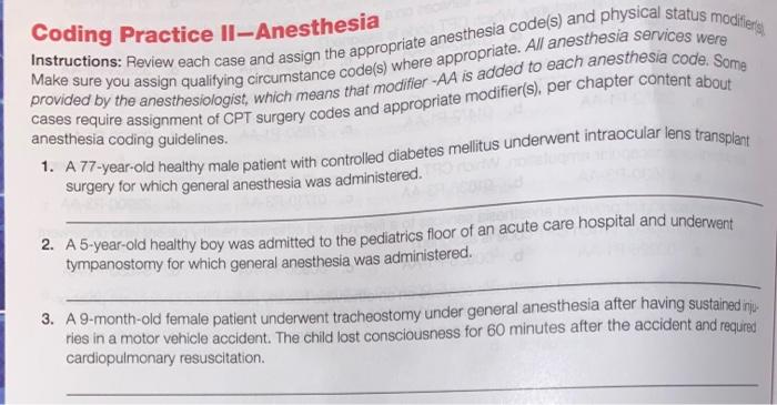 Solved Instructions: Review each case and assign the | Chegg.com