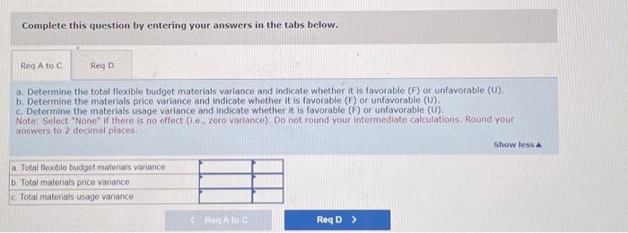 Exercise 8-11A (Algo) Determining materials price and | Chegg.com