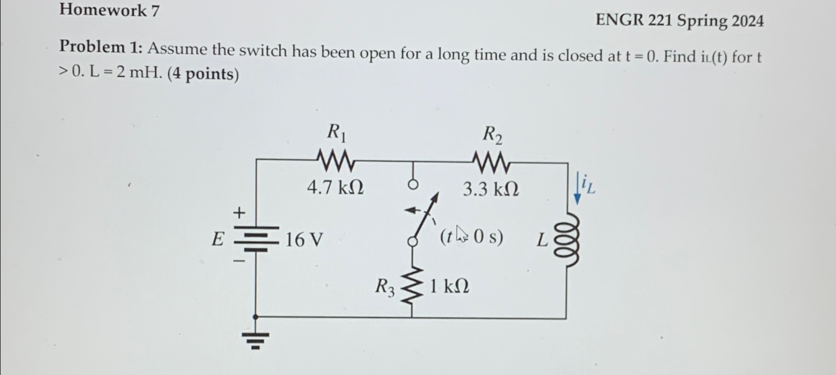 Solved Homework 7ENGR 221 ﻿Spring 2024Problem 1: Assume the | Chegg.com