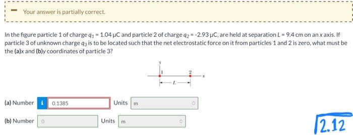 Solved In the figure particle 1 of charge q1=1.04μC and | Chegg.com