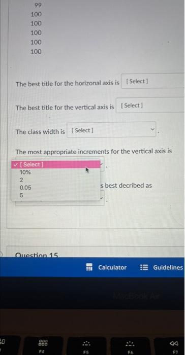 Given the following data set, answer the questions | Chegg.com