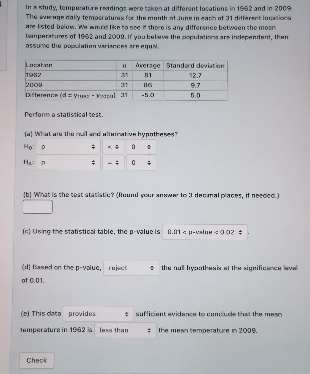 Solved In a study, temperature readings were taken at | Chegg.com