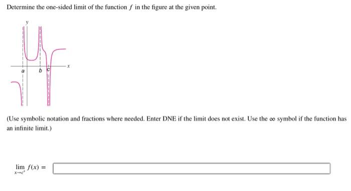 Solved Determine the one-sided limit of the function f in | Chegg.com
