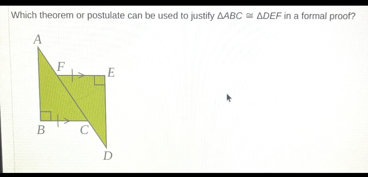 Which theorem or postulate can be used to justify | Chegg.com