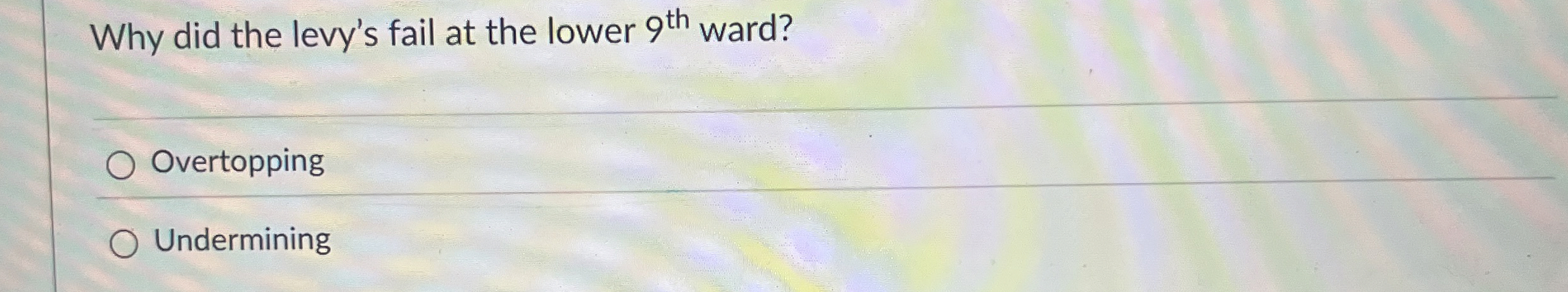 Solved Why did the levy's fail at the lower 9th | Chegg.com
