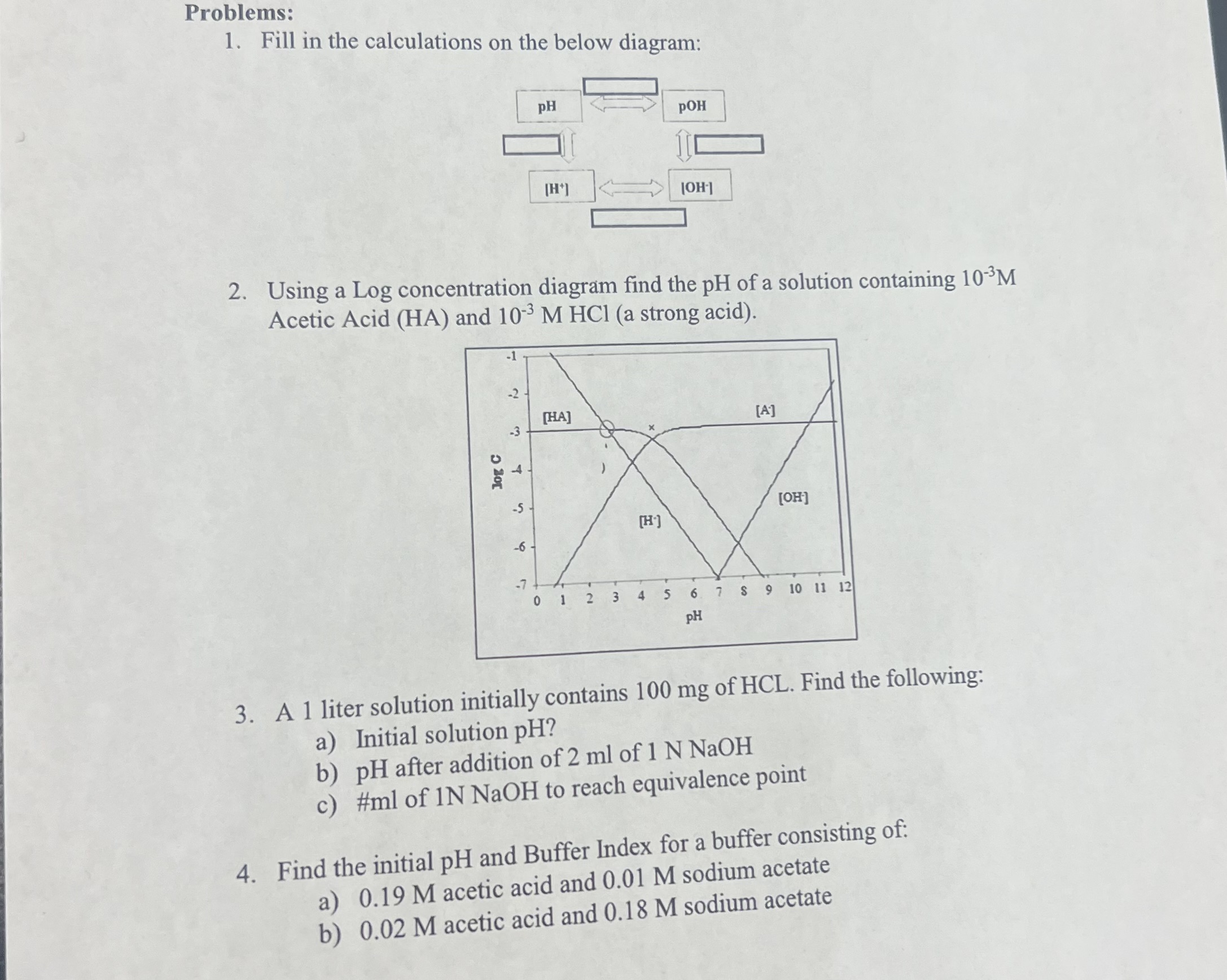 Solved Problems:Fill in the calculatiorUsing a Log | Chegg.com