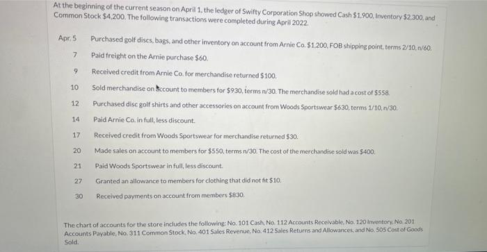 Solved Enter the beginning balances in the ledger accounts | Chegg.com