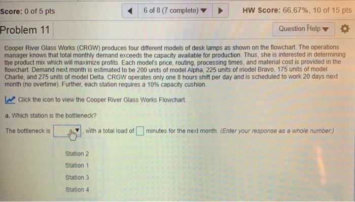 Solved a. Which station is the bottleneck? b. Using the | Chegg.com