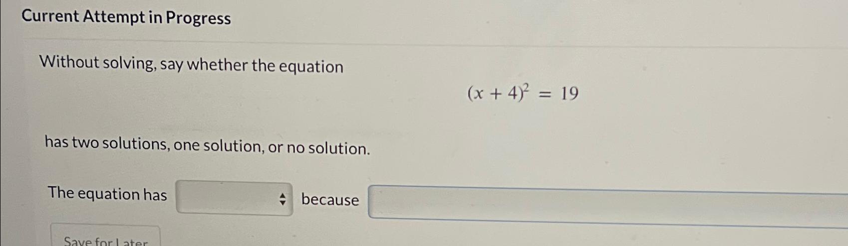Solved Current Attempt in ProgressWithout solving, say | Chegg.com