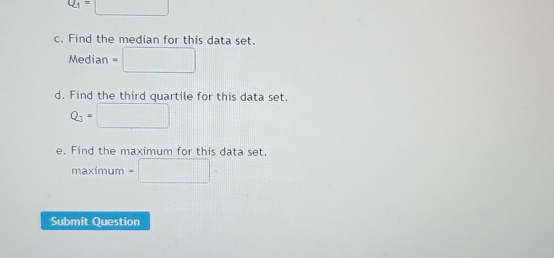 Here is a sample set of quantitative data. a. Find | Chegg.com