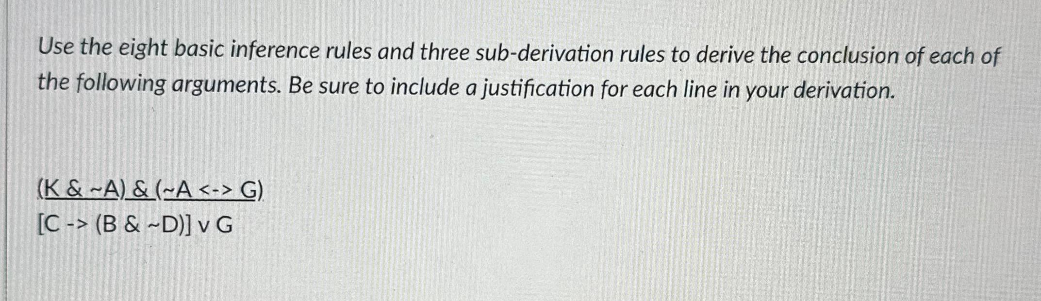 Use the eight basic inference rules and three | Chegg.com