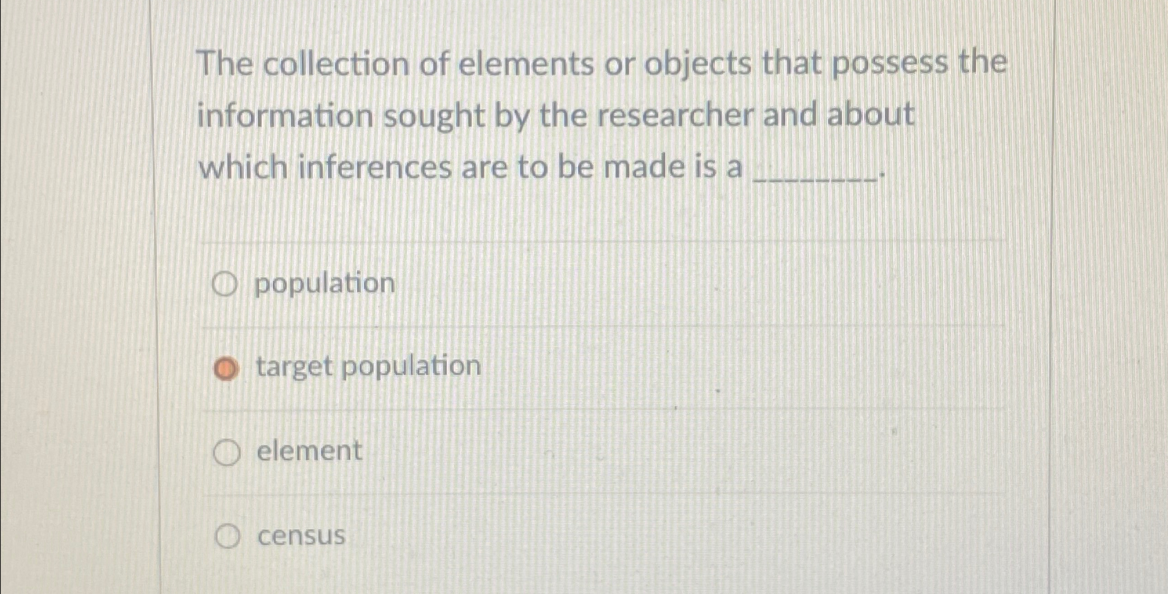 Solved The collection of elements or objects that possess | Chegg.com