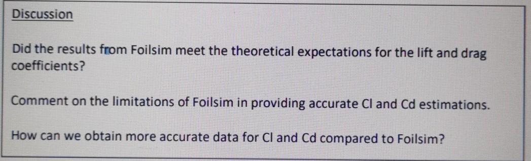 Solved Discussion Did the results from Foilsim meet the | Chegg.com