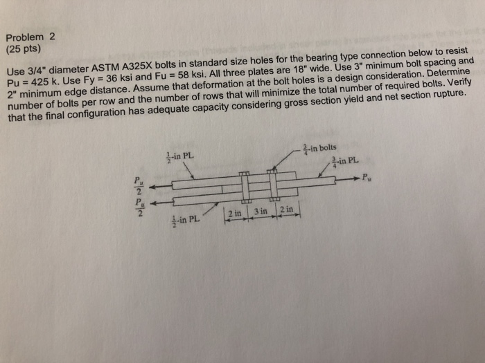 Solved Problem 1 (20 pts) Determine the design strength Pn | Chegg.com