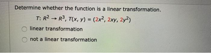 Solved Determine whether the function is a linear | Chegg.com