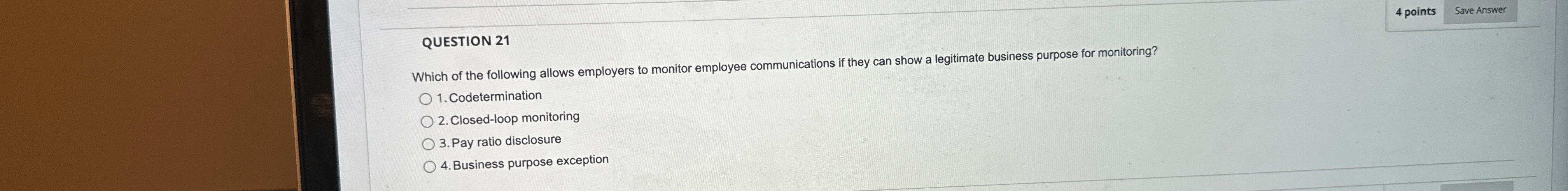 Solved 4 ﻿pointsQUESTION 21Which of the following allows | Chegg.com