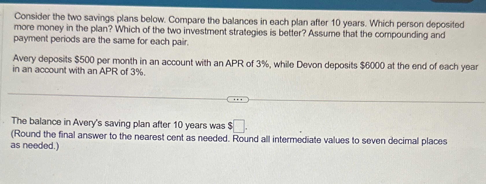 Consider the two savings plans below. Compare the | Chegg.com
