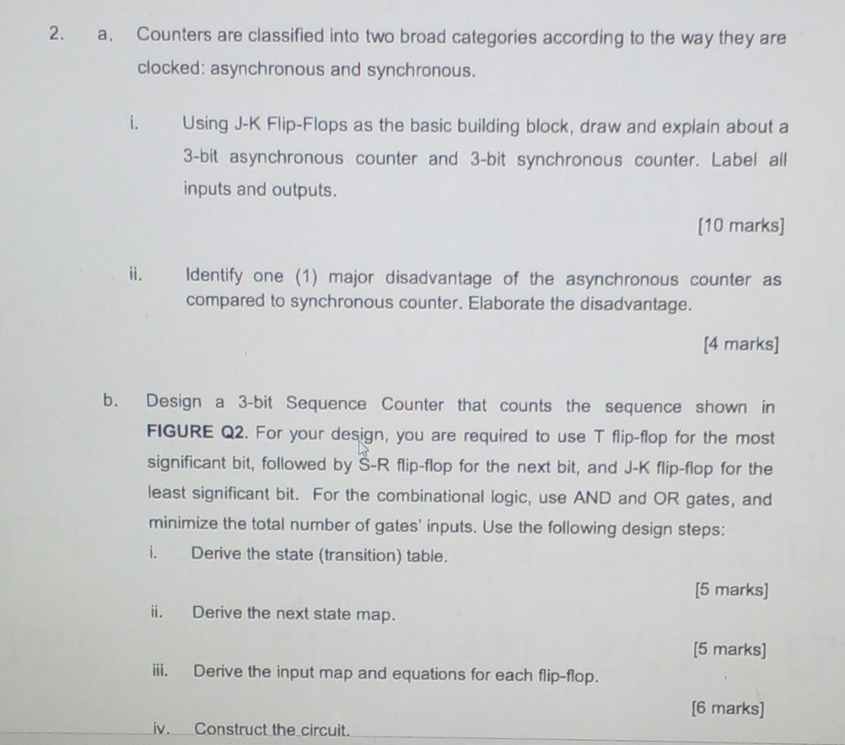 Solved a. Counters are classified into two broad categories | Chegg.com
