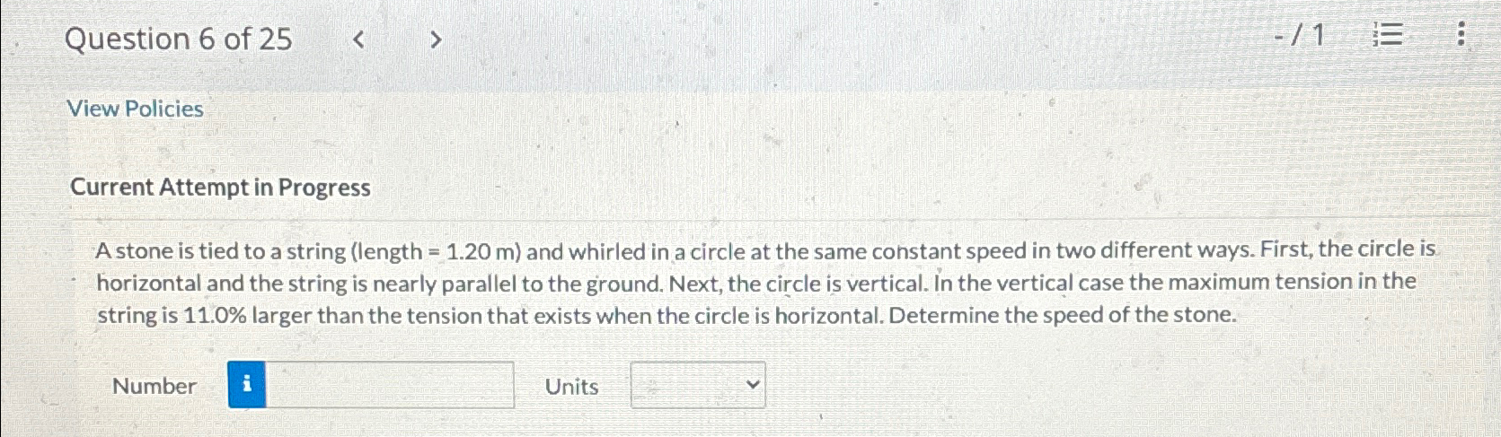 Solved Question 6 ﻿of 25View PoliciesCurrent Attempt in | Chegg.com