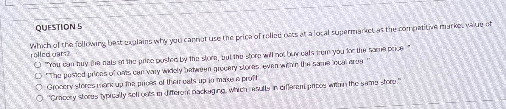 Solved QUESTION 5Which of the following best explains why | Chegg.com