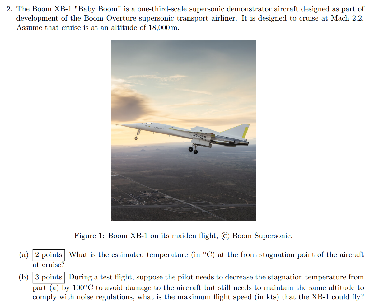 Solved Figure 1: Boom XB-1 ﻿on its maiden flight, (C) ﻿Boom | Chegg.com