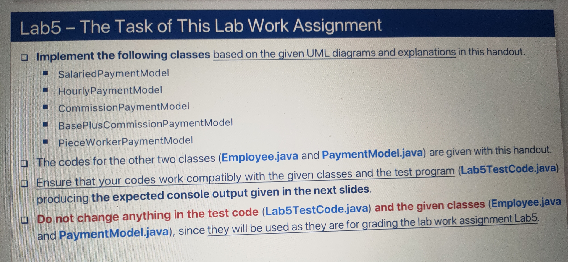 Solved Lab5 - ﻿Problem DescriptionA company pays its | Chegg.com