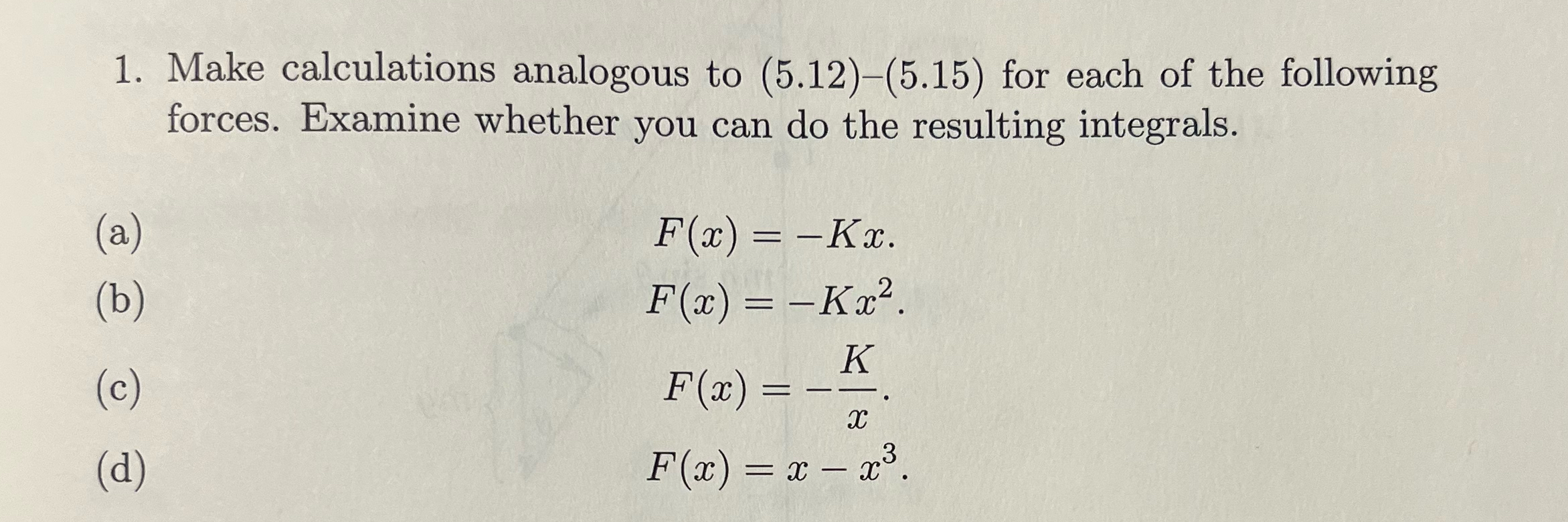 Solved Make calculations analogous to (5.12)-(5.15) ﻿for | Chegg.com