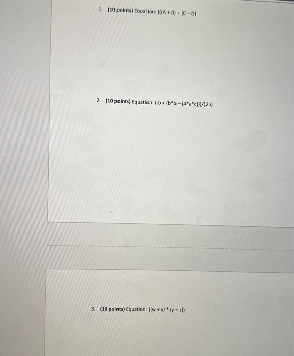 Solved parenthesis/brackets for a math equation are valid. | Chegg.com