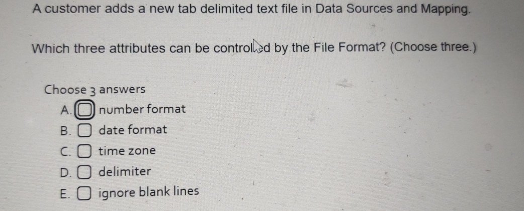 Solved A customer adds a new tab delimited text file in Data | Chegg.com