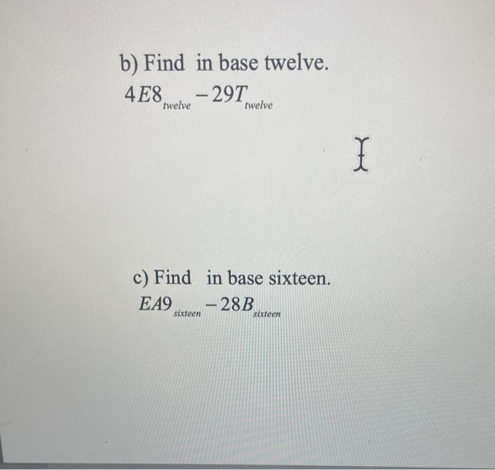Solved 4) Find the missing base. a) 30seven =41 c) | Chegg.com