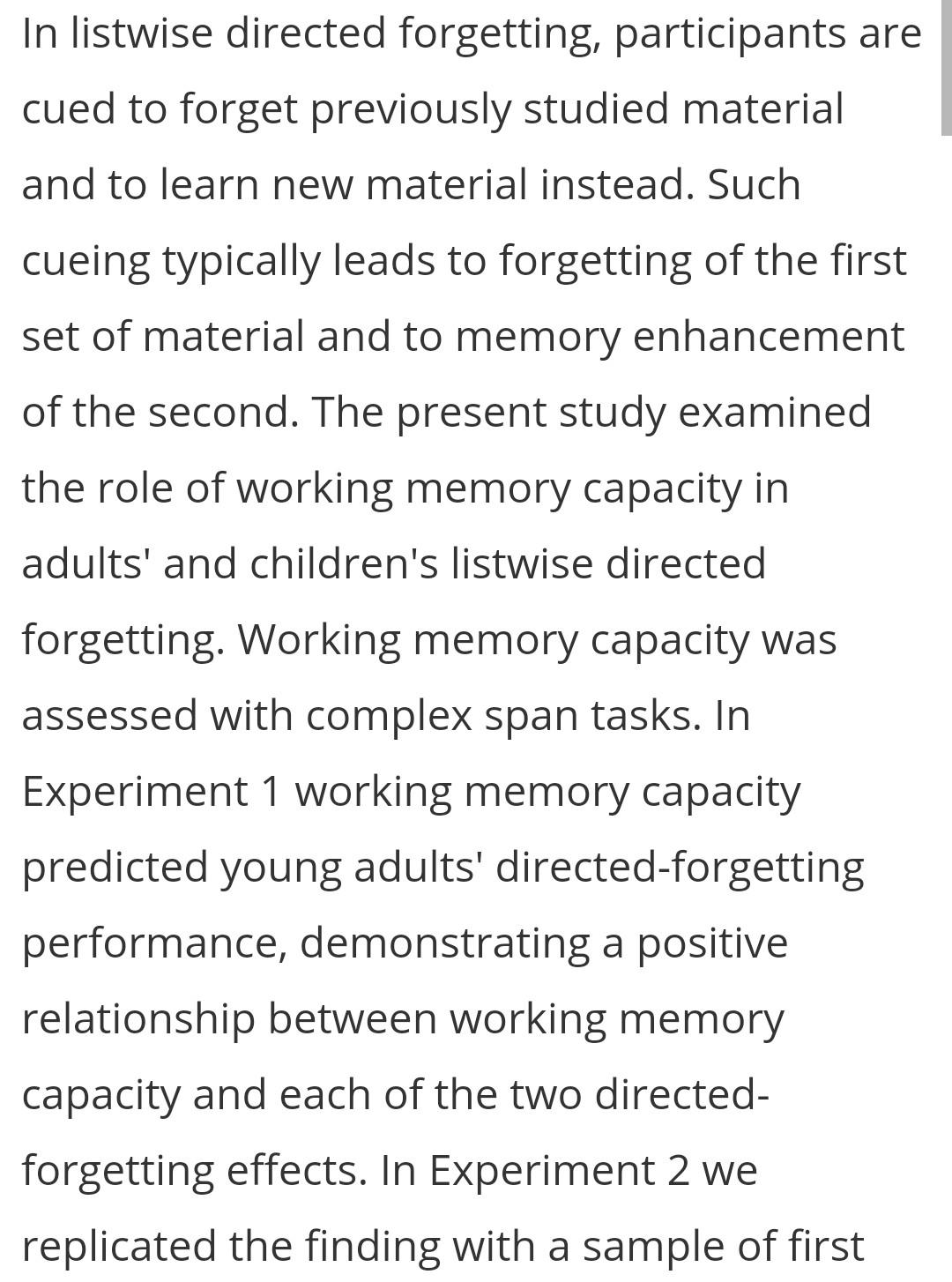 Solved In listwise directed forgetting, participants are | Chegg.com