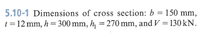 Solved 5.10-1 ﻿Dimensions of cross section: | Chegg.com