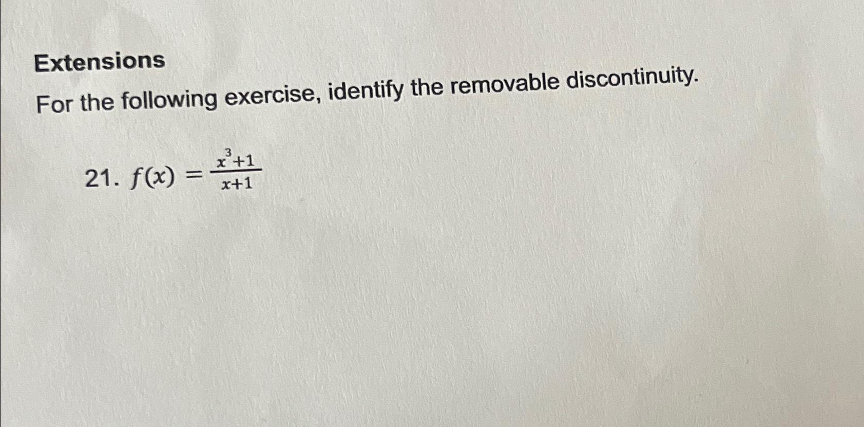 Solved ExtensionsFor the following exercise, identify the | Chegg.com