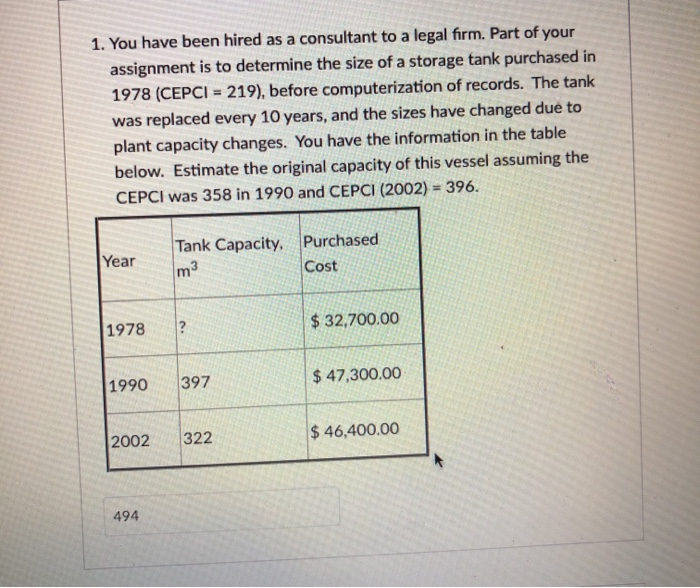 Solved 2. Estimate the total bare-module cost in in May 2018 | Chegg.com