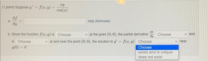 Solved (1 point) Consider the initial value problem 2ty' = | Chegg.com