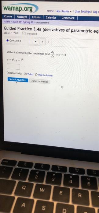 Solved wamap.org Home My Classes User Settings Log Course | Chegg.com